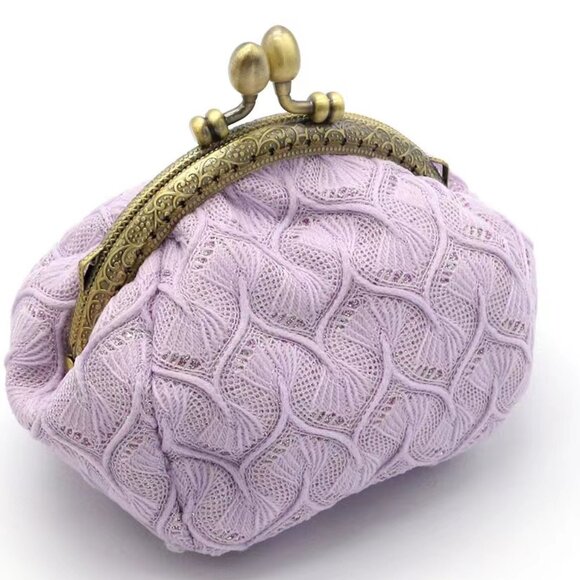 Other | Handmade Coin Purse Vintage Pouch Buckle Clutch Bag Kisslock ...